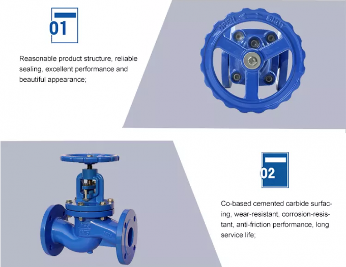 D50-Dn300 Stainless Steel Stop Valve , Manual Globe Valves